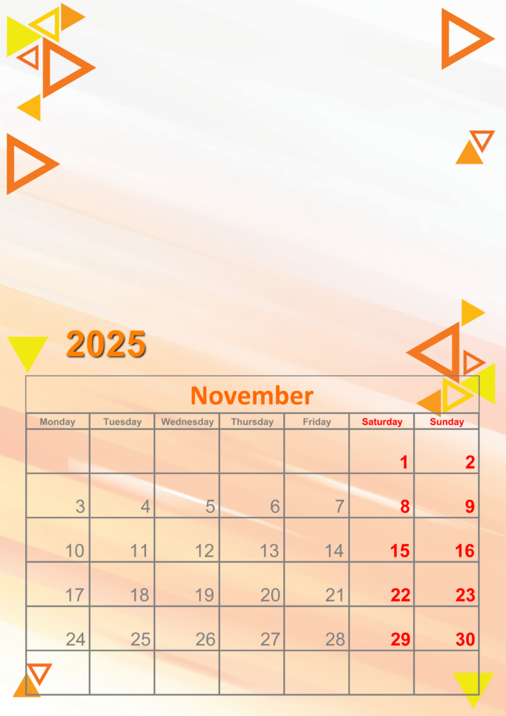2025 Triangle calendar - A4 - Pólóforma